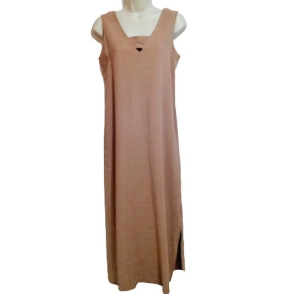 J.O.A. | Dresses | Joa Los Angeles Sleeveless Vneck Tan Fluid Aline ...